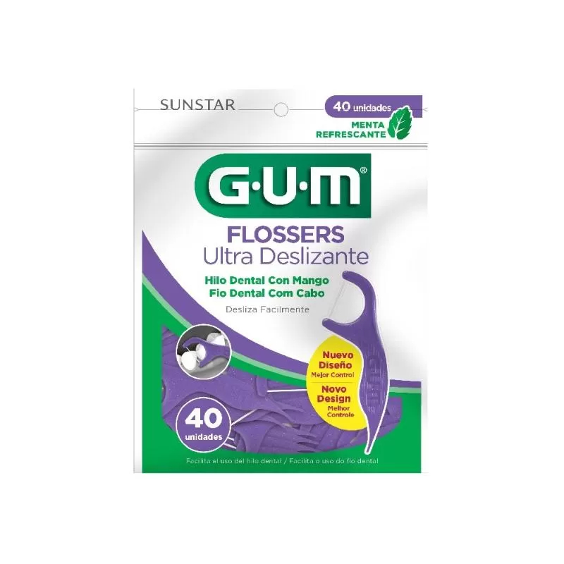 Gum Hilo Dental Flossers Ultra Desliz 40 u - Tienda Sancor Salud