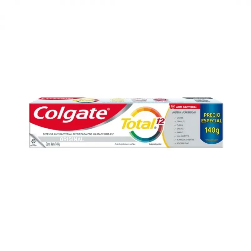 Colgate Dentifrico Total 12 Original 140 gr - Tienda Sancor Salud