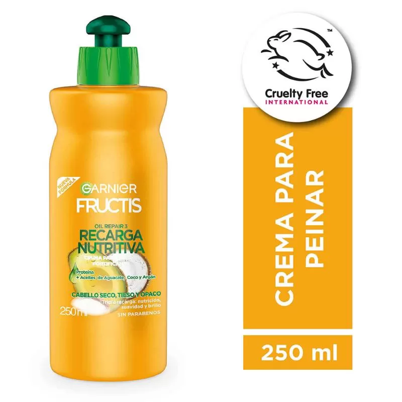 Garnier Fructis Crema Peinar Recarga Nutritiva 250 ml - Tienda Sancor Salud