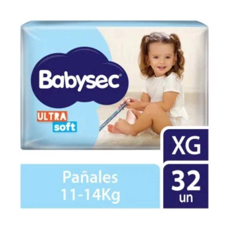 Babysec Pañales Ultrasoft XG 32 u - Tienda Sancor Salud