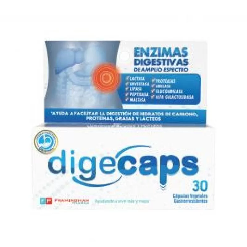 Digecaps Suplemento Dietario Vegetales Gastro 30 comp - Tienda Sancor Salud